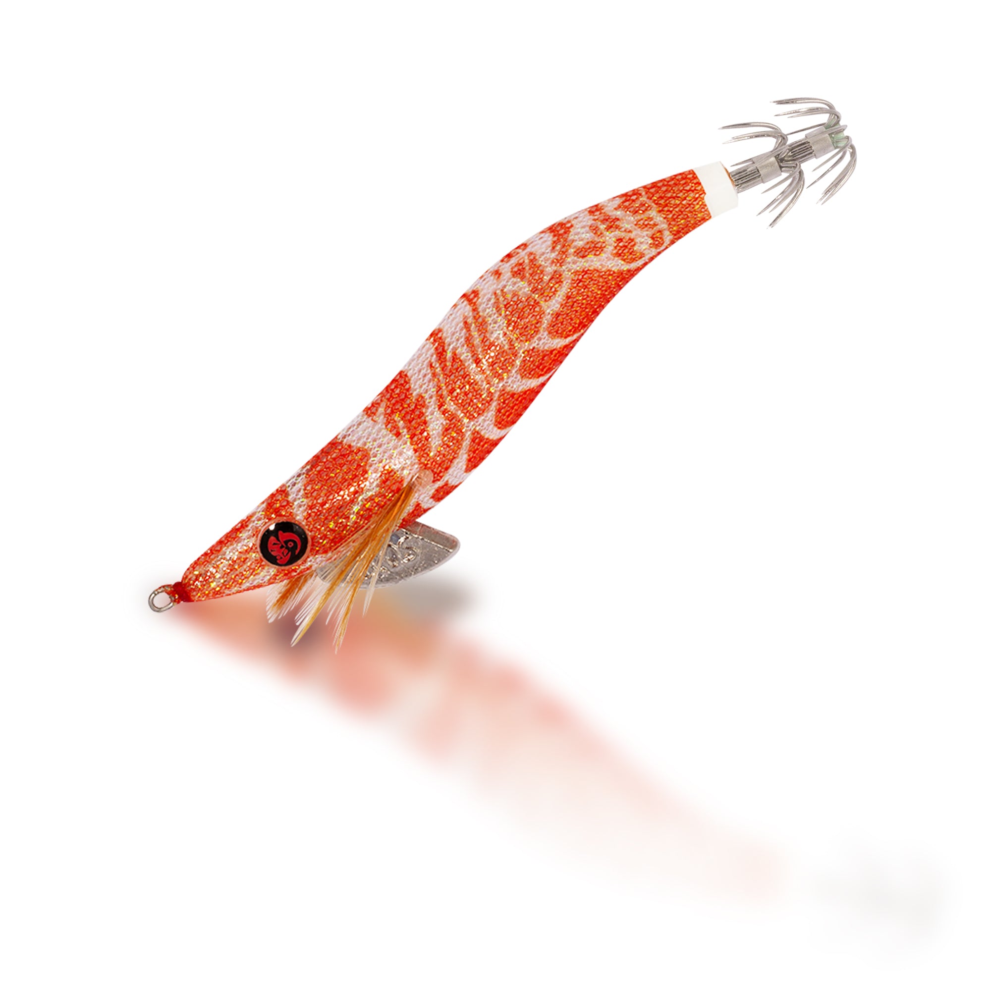 Tsuriou Orange Spot Shrimp Squid Jig - Botan Ebi (Slow Sinking)